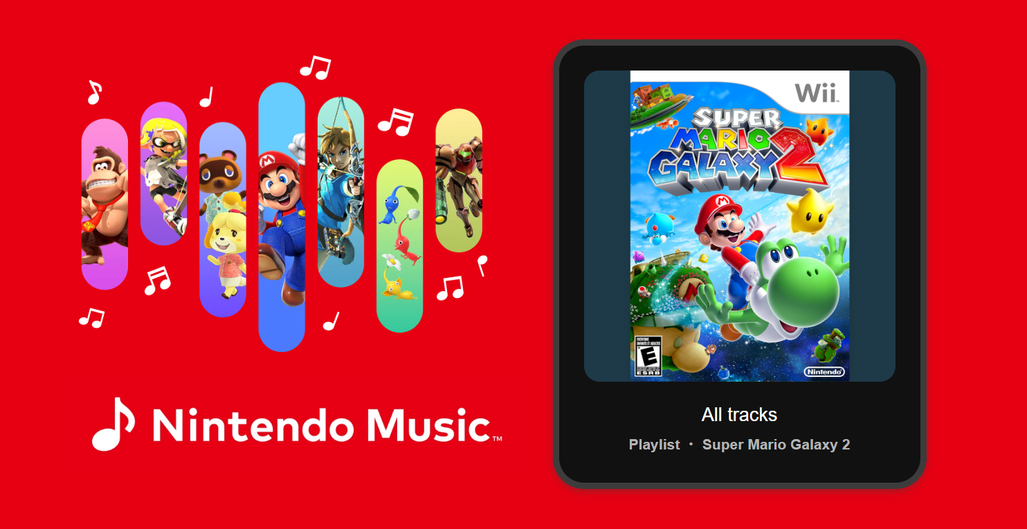 Lebih banyak lagu Super Mario Galaxy yang ditambahkan ke Nintendo Music ...
