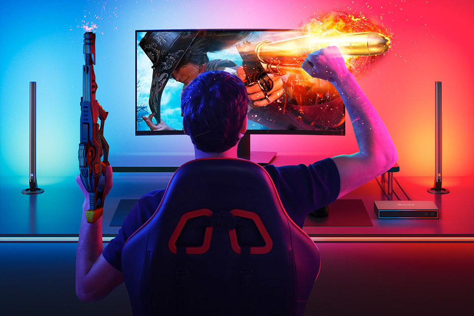 Lampu gaming ini menggunakan AI untuk memperkuat imersi Anda ...