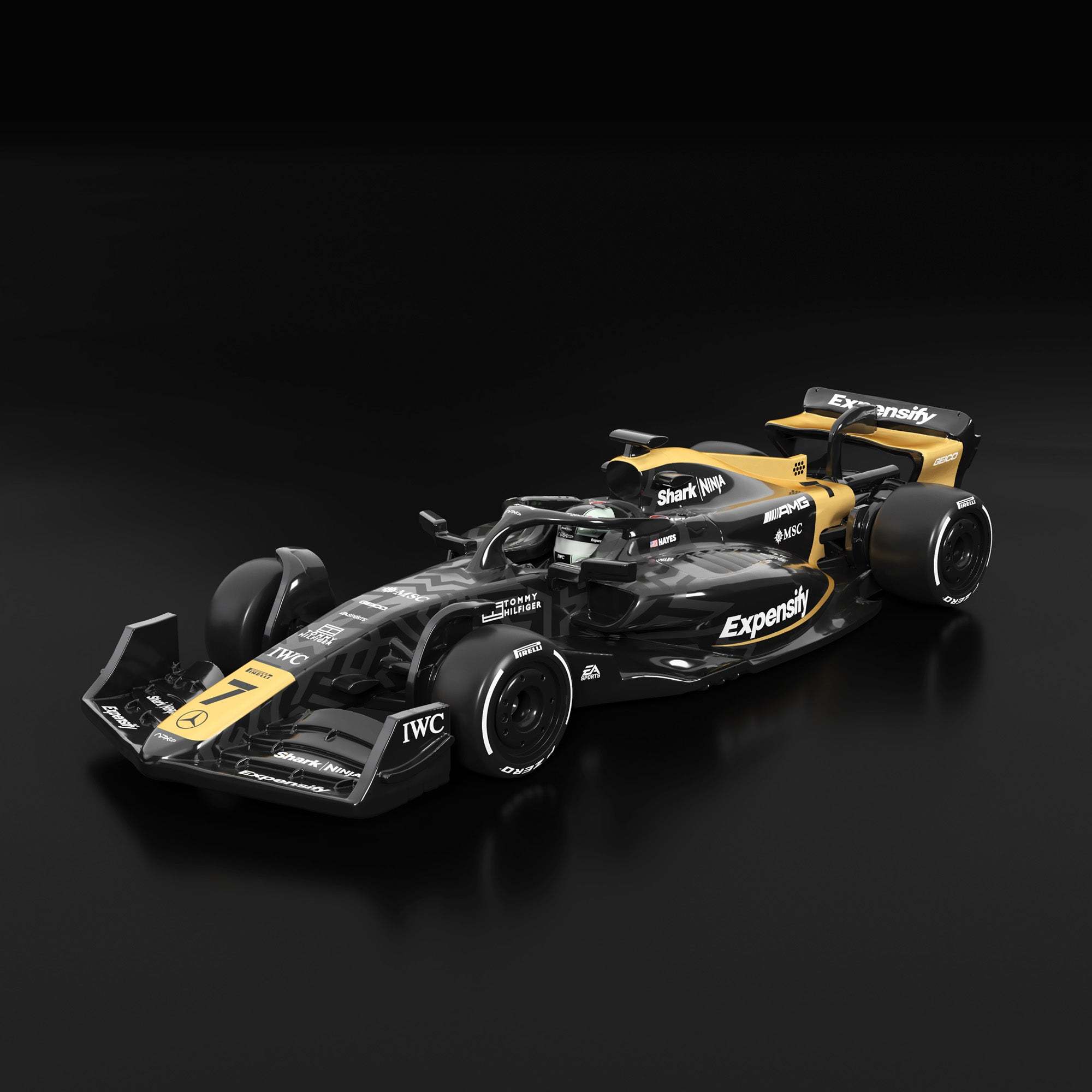 Mattel menawarkan model skala 1:64 dari mobil APXGP F1 Brad Pitt