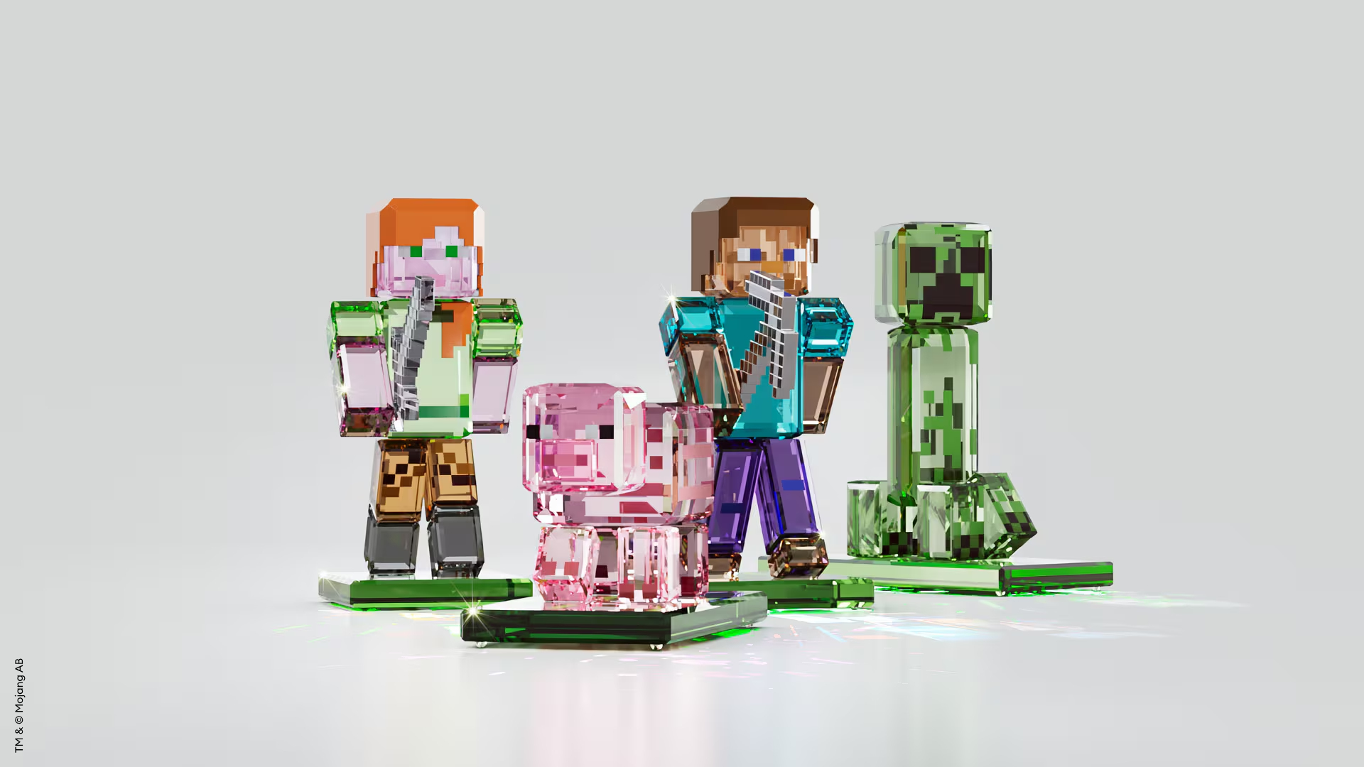 Swarovski telah meluncurkan koleksi patung-patung Minecraft yang sangat ...
