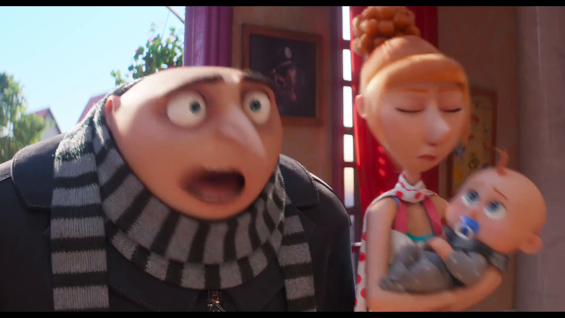 Gru dan keluarganya melarikan diri di trailer pertama untuk Despicable ...
